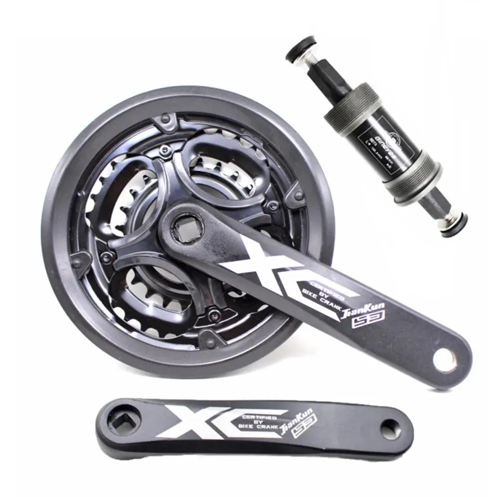 Liga-de-alum-nio-Bicicleta-Crank-Set-MTB-Crankset-Diamante-Buraco-roda ...