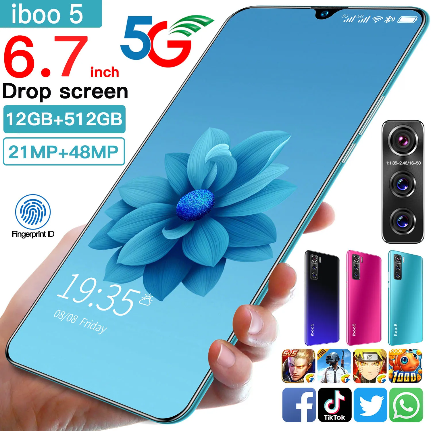 Smartphone Iboo 5 débloqué le moins cher, téléphone portable, 12 go de ...