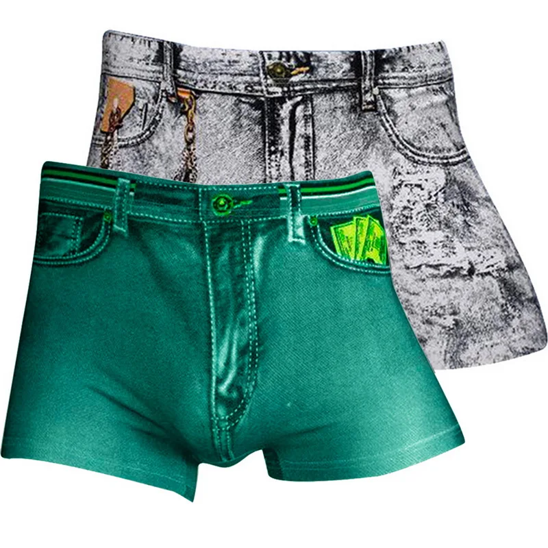 Men Jeans Underwear Boxer Shorts | Mens Denim Boxer Shorts | Men Boxer ...