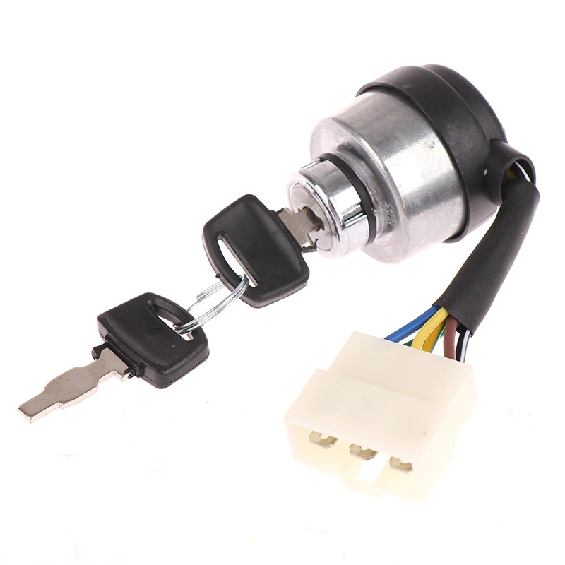 6 Wire Way Gasoline Diesel Generator Gas Ignition Start Key Lock Switch ...