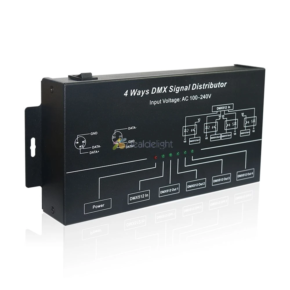 Dmx512 Amplifier Splitter Dmx Signal Repeater 1ch Dmx121 4ch 4 Output ...
