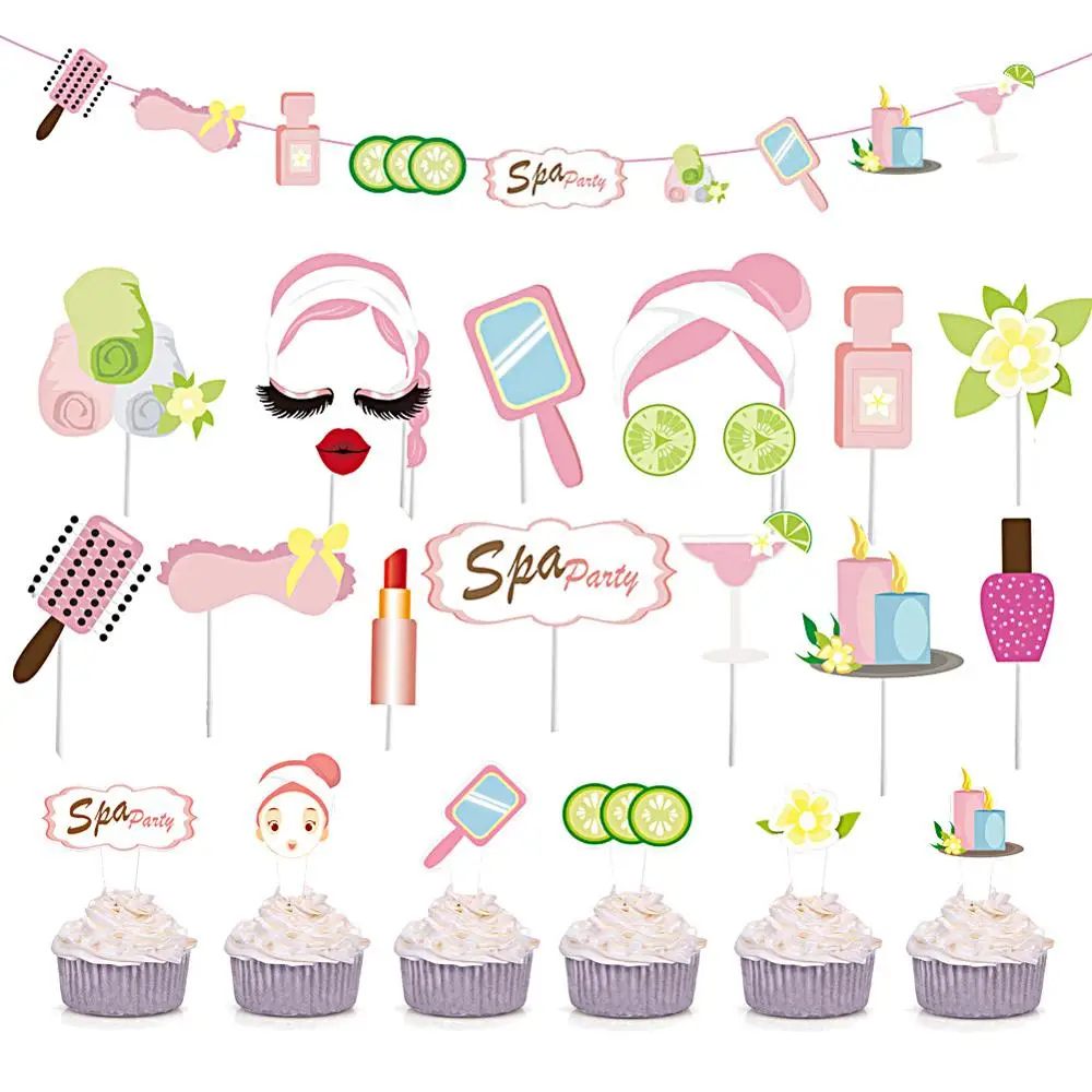 Party Supplies Party Décor spa party photo booth props sleepover spa ...