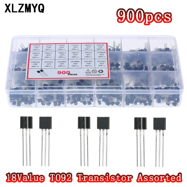 20values TO92 NPN PNP Transistor Kit Bc547 2N3904 2N7000, 48% OFF