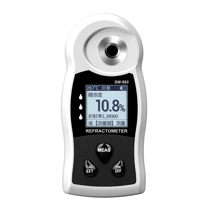 Sw-593 Digital Brix Refractometer Brix Tester Meter Fruit Juice Beer ...