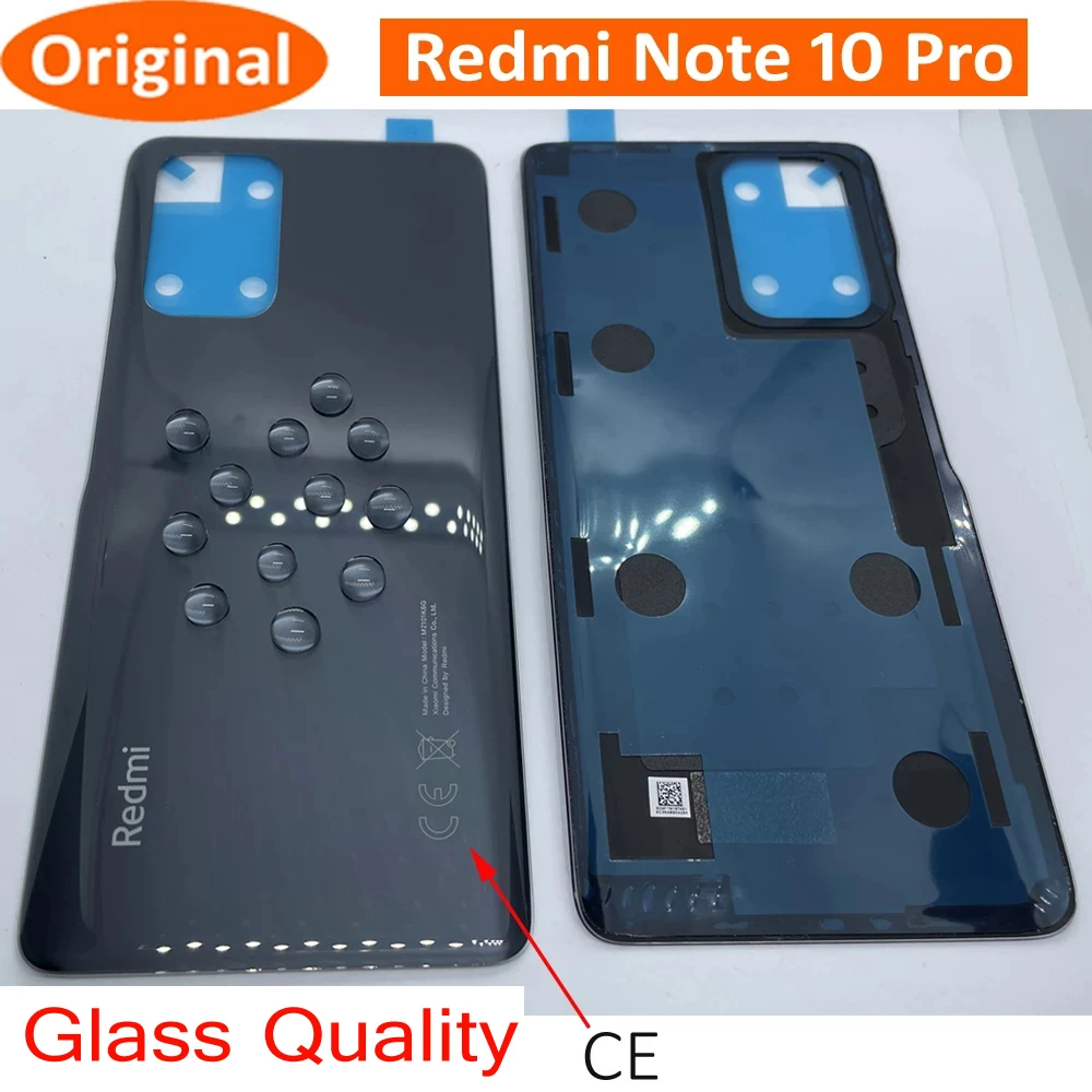 Original Battery Housing For Xiaomi Redmi Note 10 Pro Glass Lid Back ...