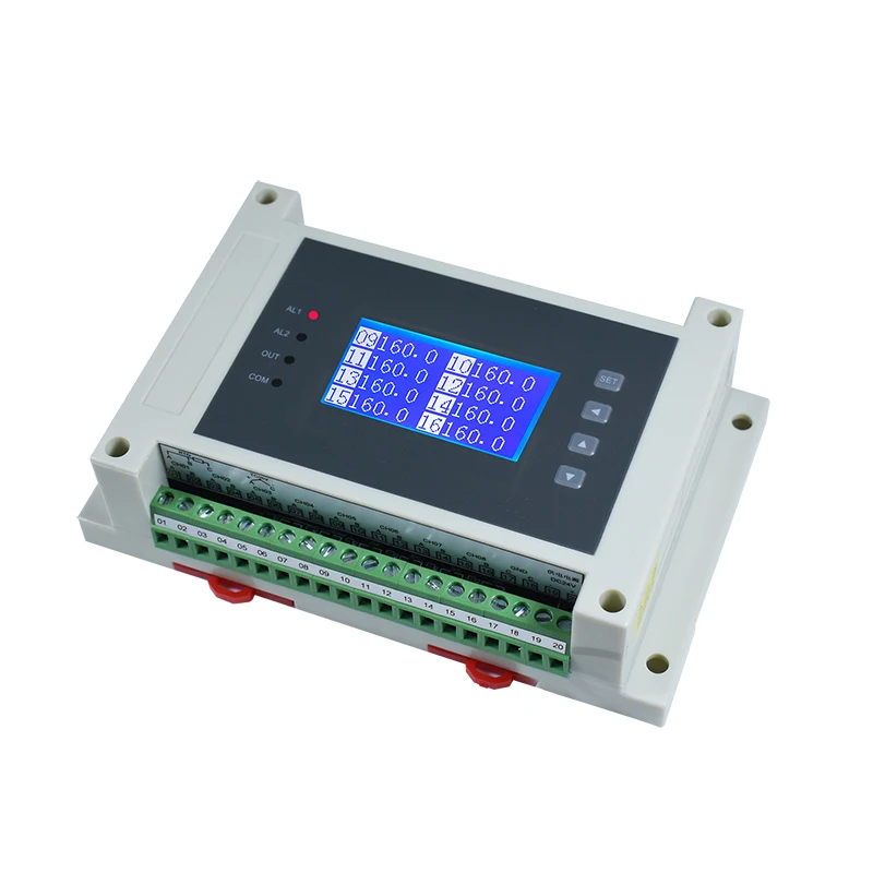 8 Or 16 Pt100 Temperature Acquisition Display Module 16-bit Rs485 ...