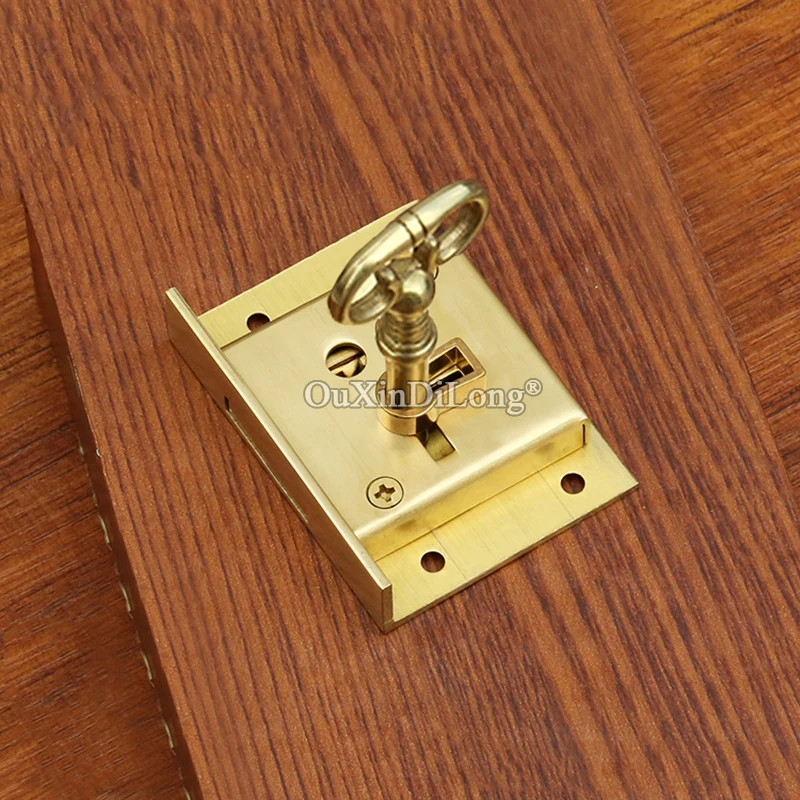 Retro European Antique Brass Drawer Cabinet Locks Cupboard File Cabinet ...