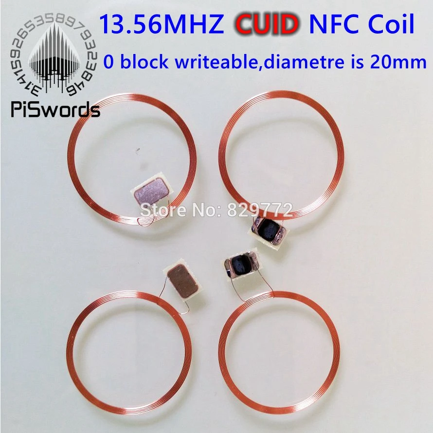 Bobina NFC CUID intercambiable con chip block0 mutable grabable para m1 1k s50 13,56 Mhz, clon ...