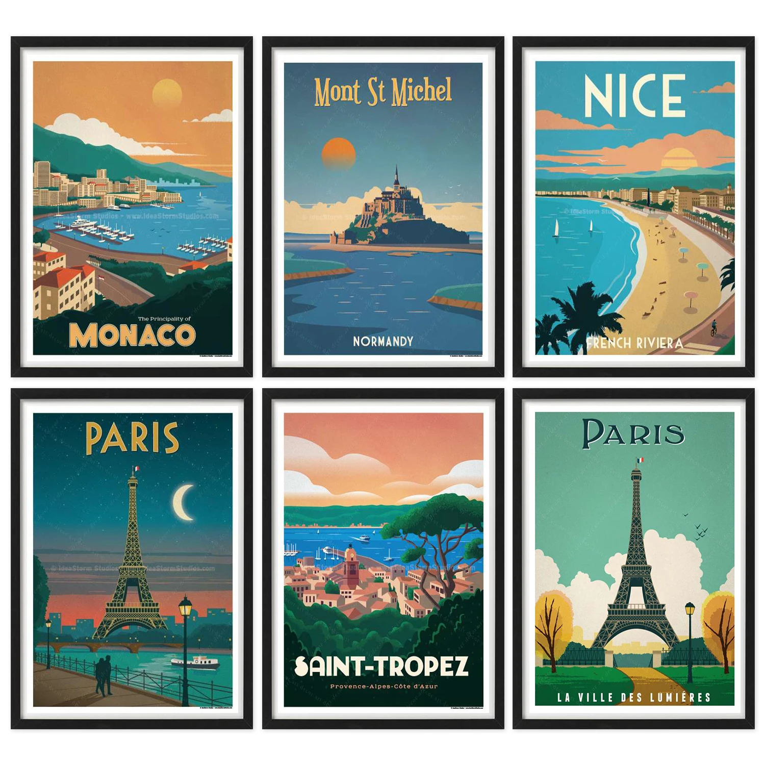 Paris Wall Art Southern France Print Cote d'Azure Nice France Travel ...