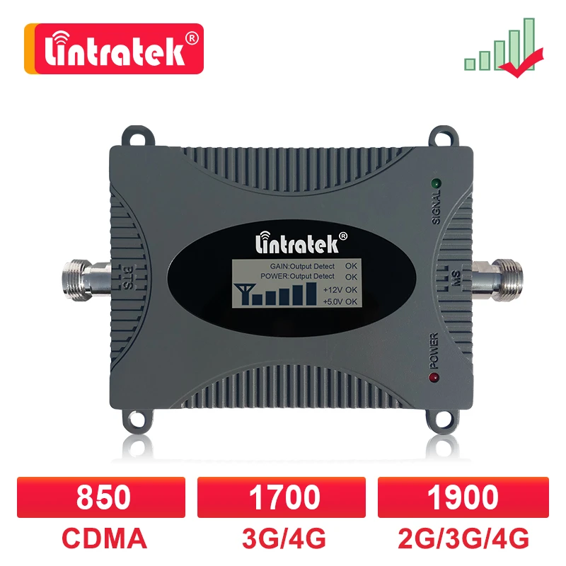 CDMA GSM 2G 3G 4G 850 1700 1900 MHZ Signal Repeater 4G 1700/2100 B2 B4 ...