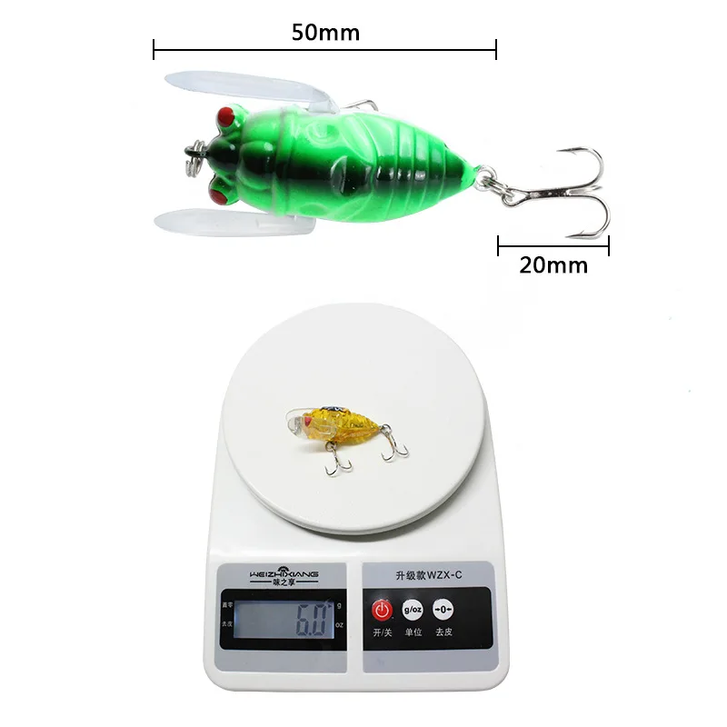Explosion Insect Bait 5cm / 6g Luya Insect Fake Bait Freshwater Learned ...