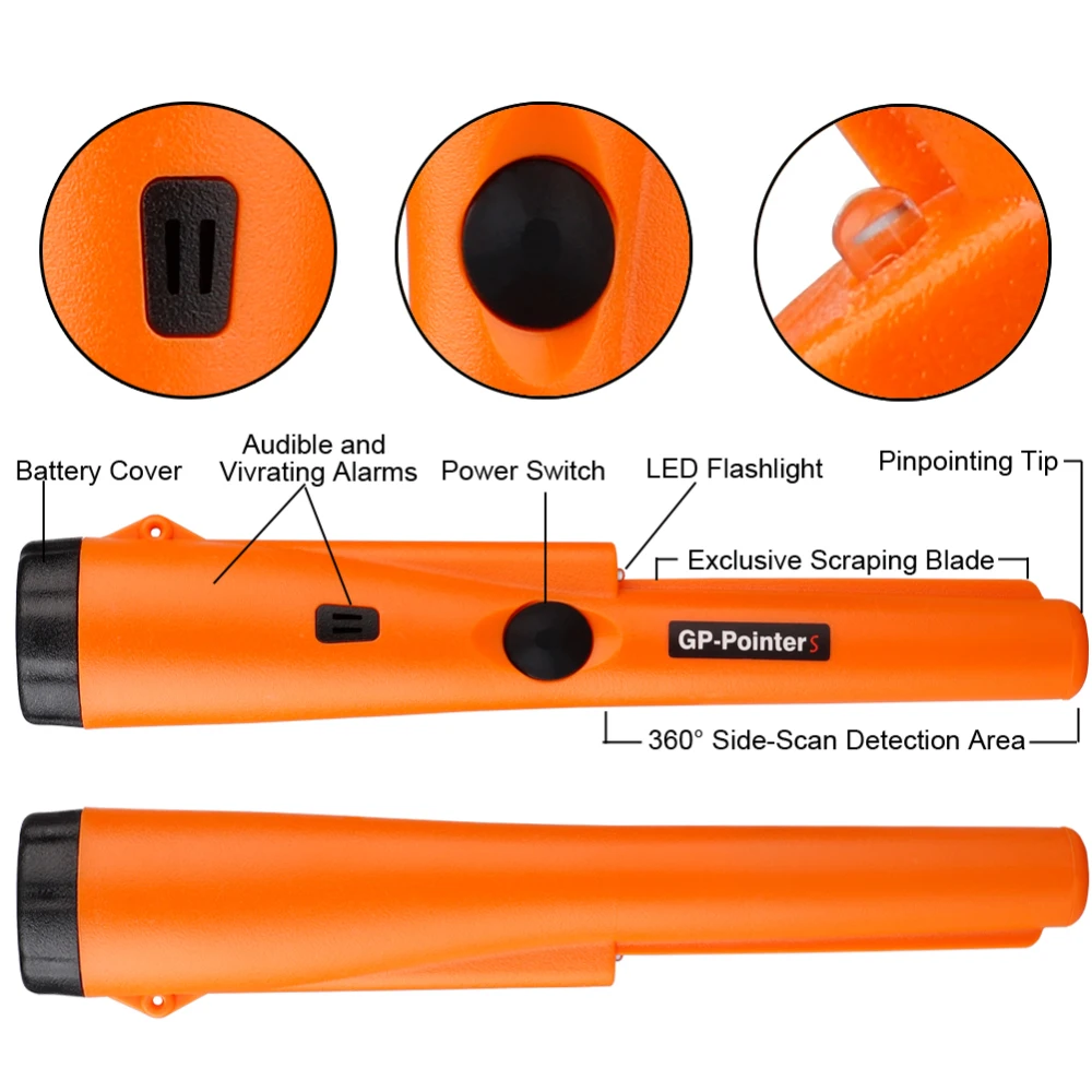 IP66 Pro-Pointer Handheld Metal Detector Battery Powered Pinpointer Pro ...