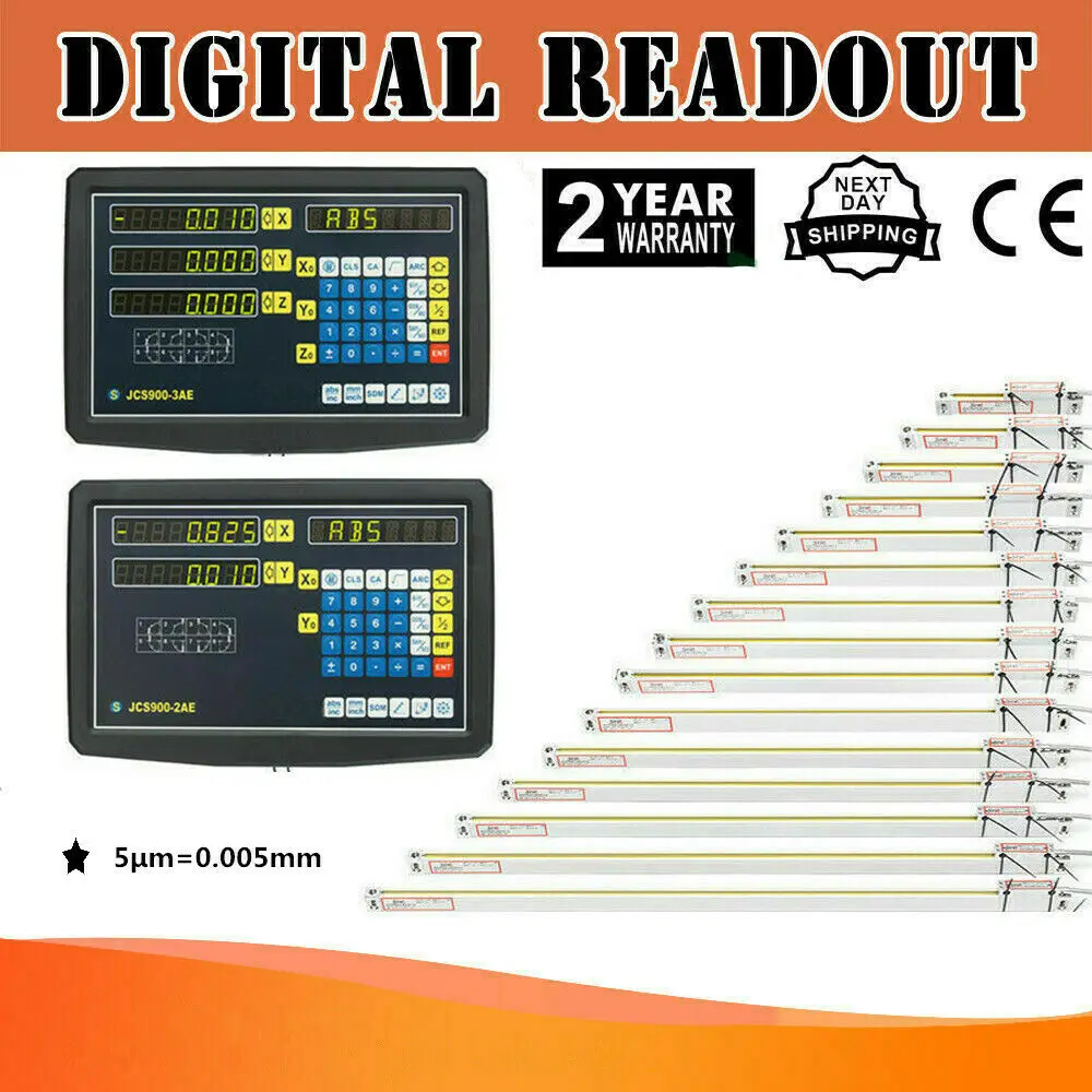 2/3 Axis Digital Readout Linear Scale Display CNC Milling Lathe Encoder ...