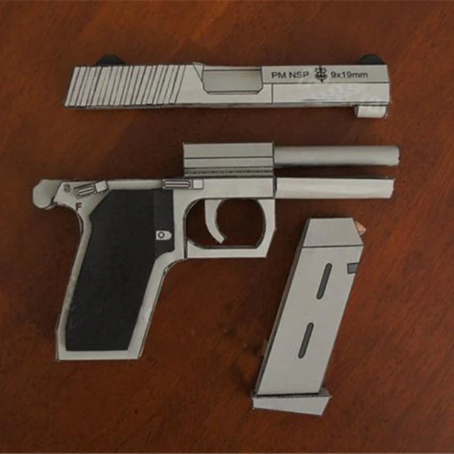 How To Make Realistic Papercraft Gun NSP Full Build Part, 52% OFF