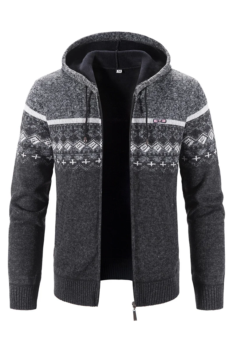 Gilet-cardigan,Pull décontracté avec fermeture éclair pour Homme, tricot, grande taille, automne ...