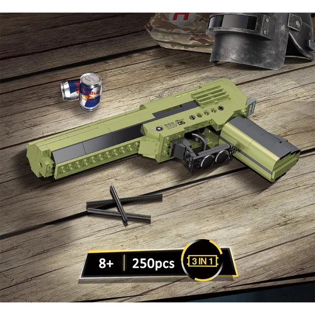 Serie militar Desert Eagle Pistol MK14 Rifle Gun Model Building Blocks ...