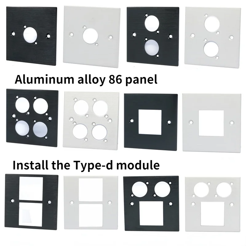 86 Type-D Panel Module RJ45 Cable aluminum alloy wire drawing TYPE-D ...