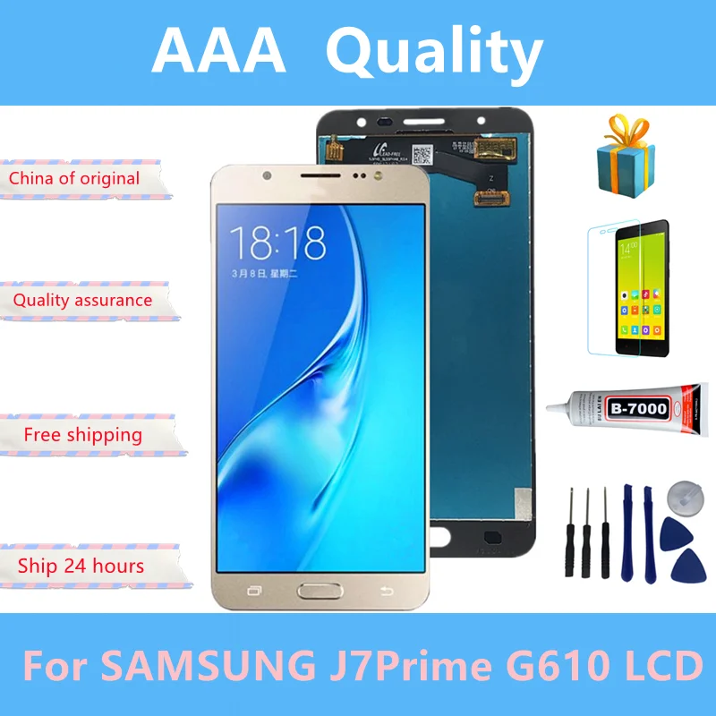 Pantalla táctil LCD Original para SAMSUNG Galaxy J7 Prime, reemplazo de digitalizador de ...