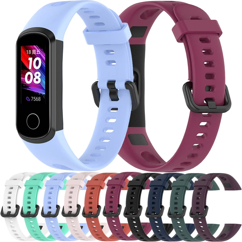 Sport Strap For Huawei Band 4 Soft Silicone Band Replacement Wristband ...