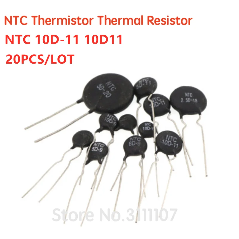 20PCS/LOT NTC Thermistor Resistor NTC 10D 11 10D11 Thermal Resistor ...