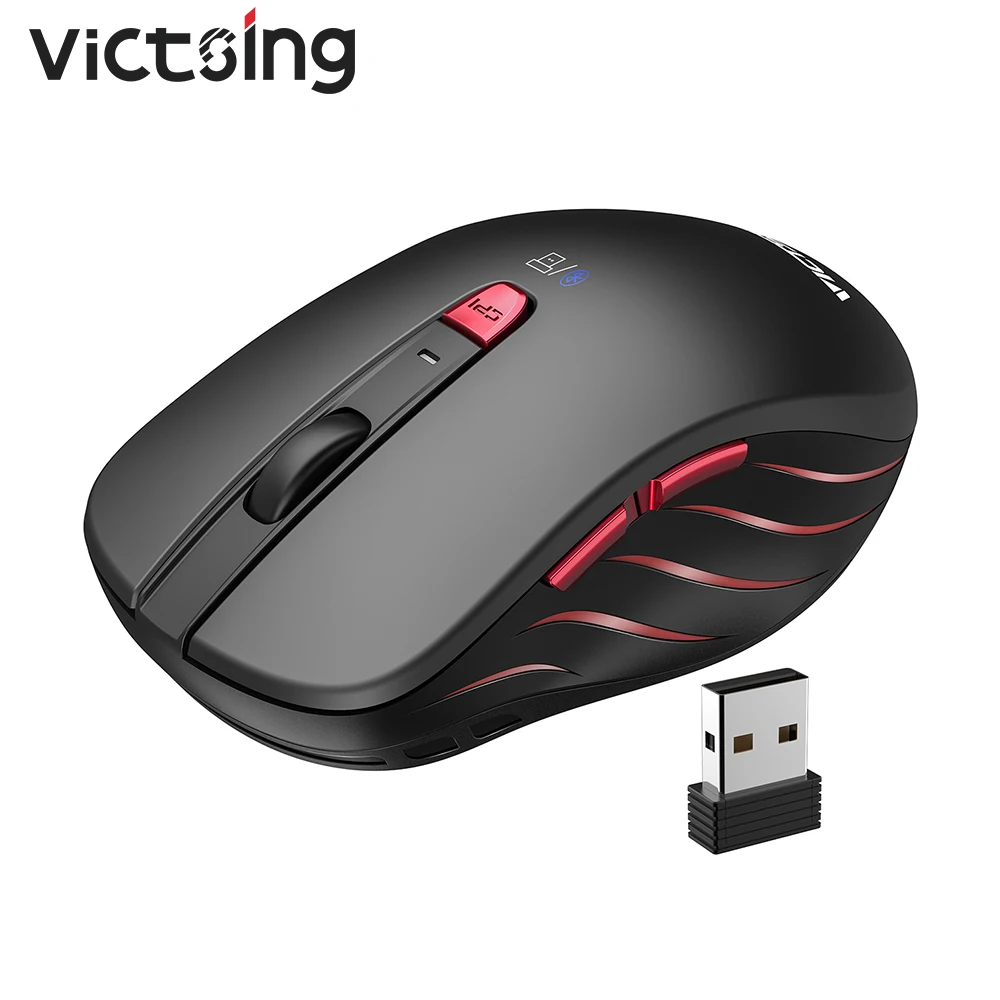 VicTsing PC120 บลูทูธเมาส์ 2.4G เมาส์คอมพิวเตอร์ไร้สาย Dual โหมด 5 ...
