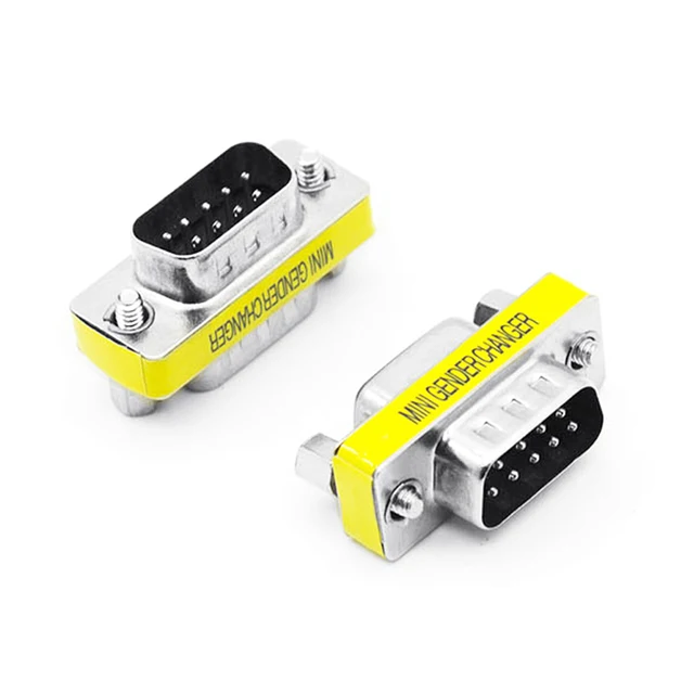 DB9 9Pin Male to Male/Female to Female/Male to Female Mini Gender Changer Adapter RS232 Serial ...