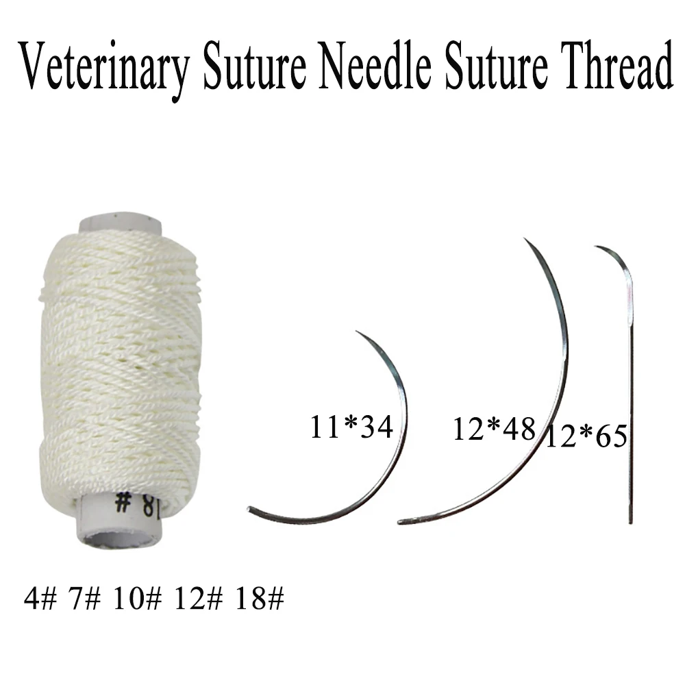 Veterinary-Suture-Needle-And-Thread-Stainless-Steel-Pin-Nonabsorbable ...
