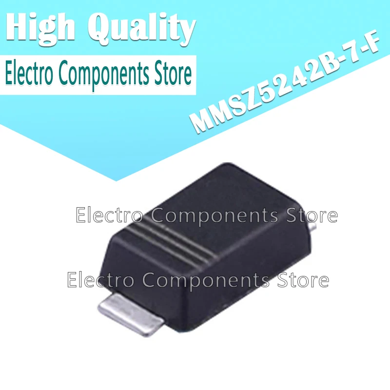 Zenerdiode-MMSZ5242B-7-F (marcado H2) H2 SMD SOD123, diodo Zener MMSZ5242B, lote de 10 unidades
