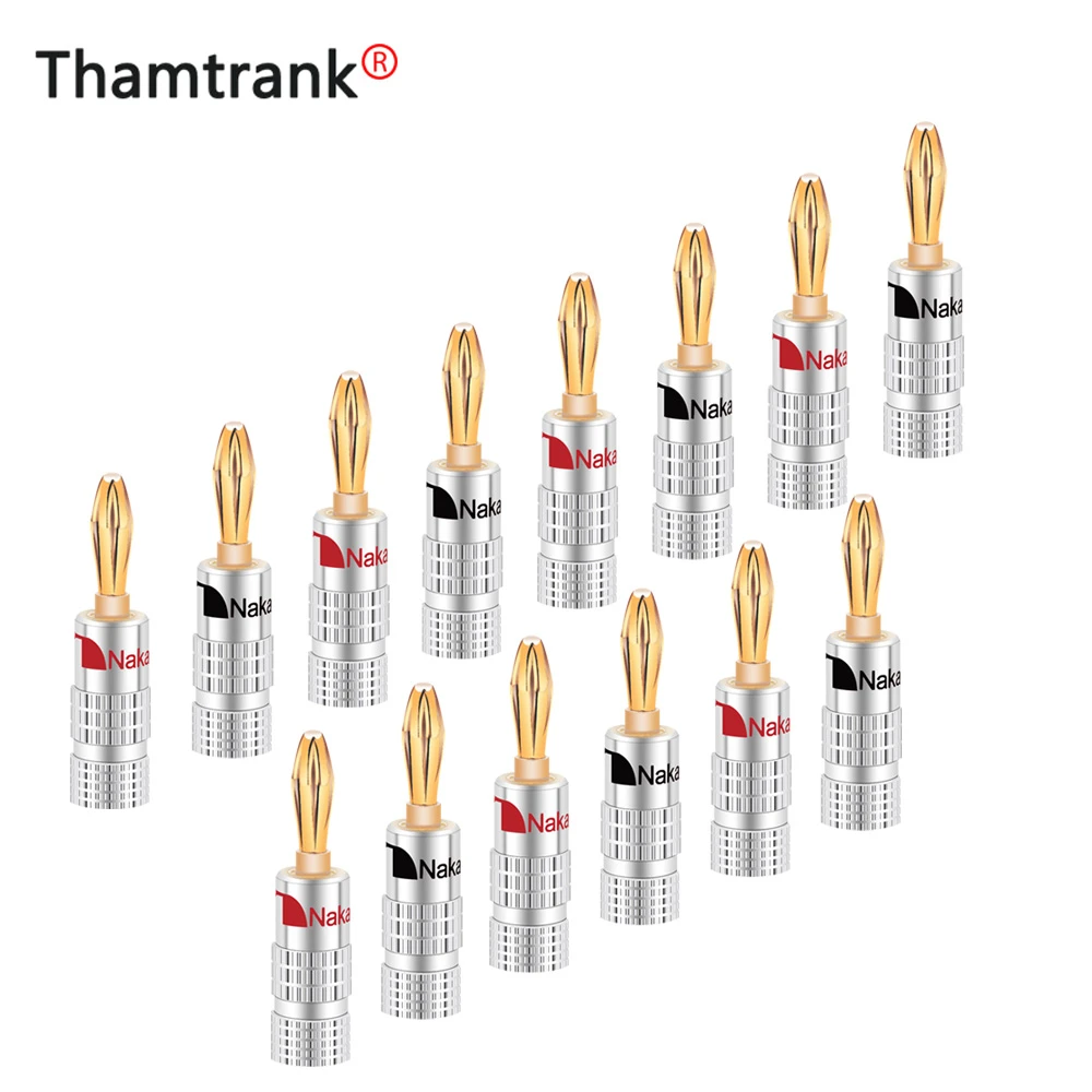 100pcs/50pairs High Quality New 24k Gold Nakamichi Speaker Banana Plugs ...