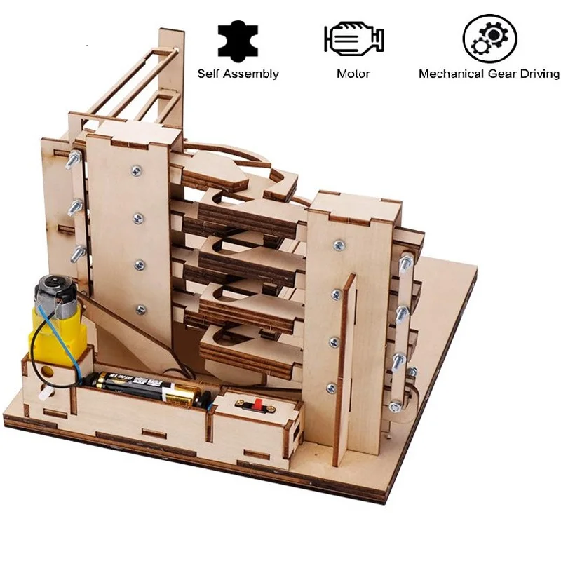 Steam Science Experiment Educational Kit 3D Wooden Marble Run Zuma ...