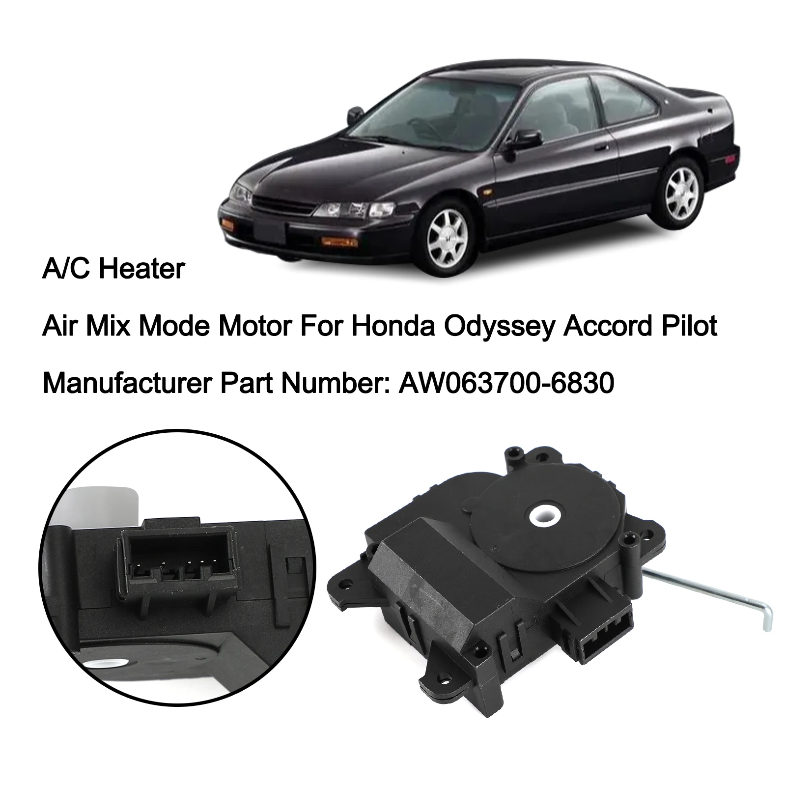 Artudatech HVAC Passenger Air Mix Mode Motor AW063700-6830 For Honda ...