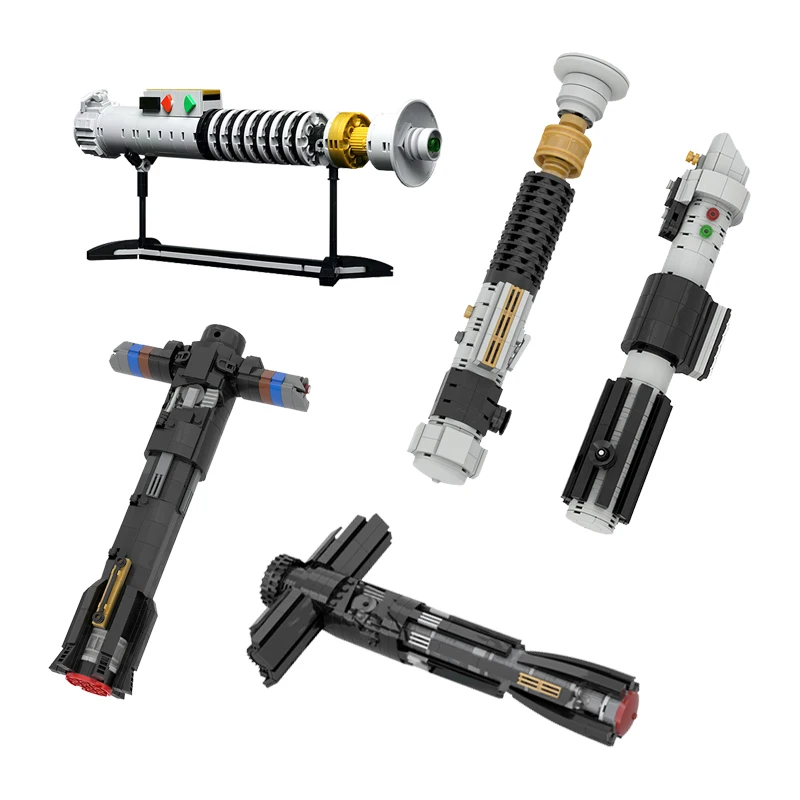 Space Wars MOC Luke Lightsabers Combat Weapon Model Building Blocks ...