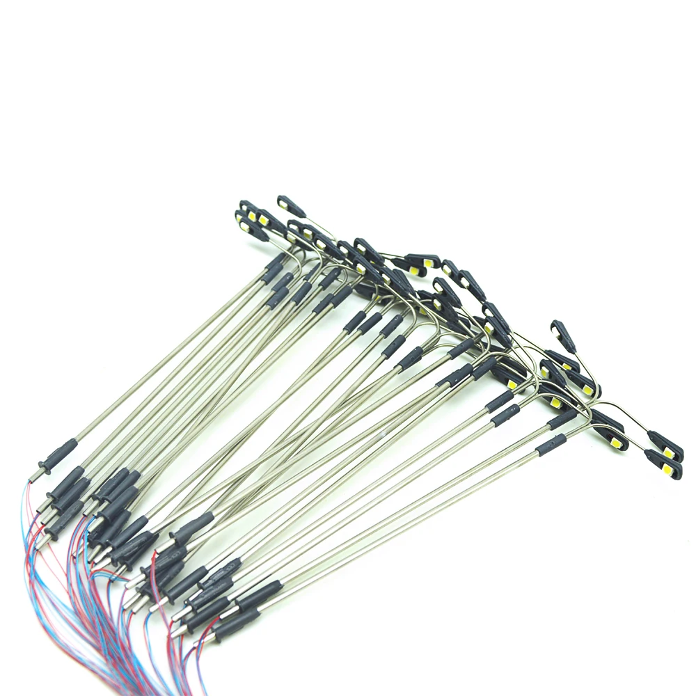 10pcs 1/200-1/75 Railway Train Lamp 3V Diorama Model Light Double head ...