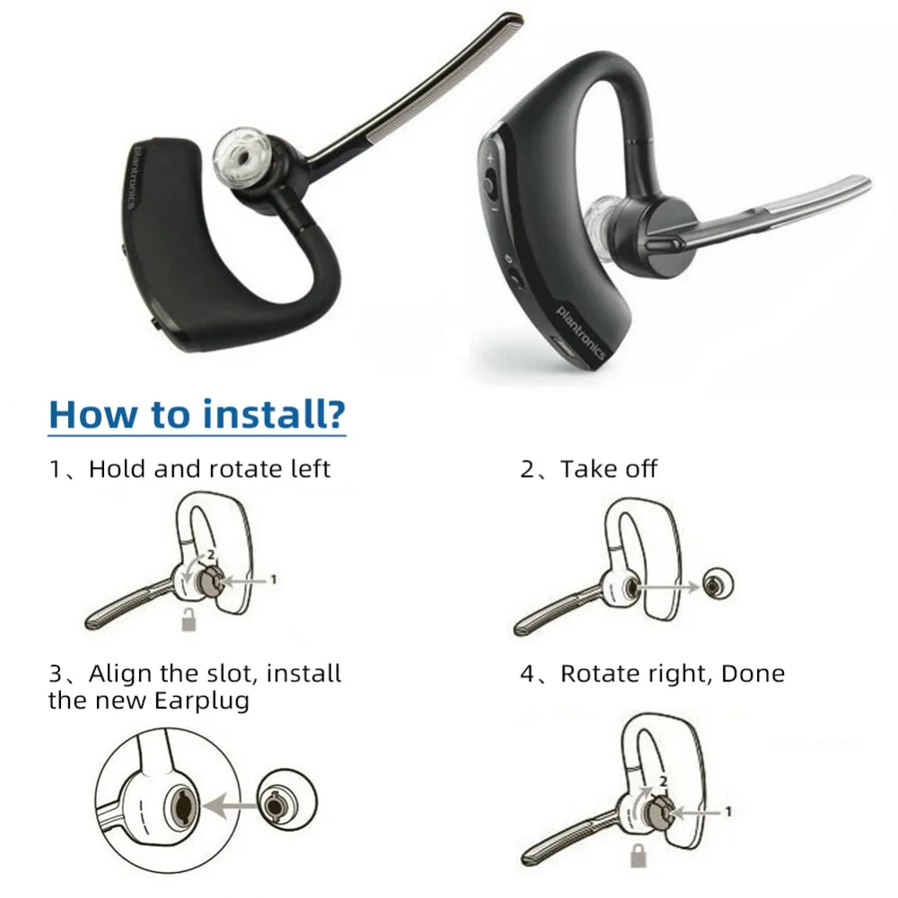 Plantronics Voyager / legend earphones 5200 5000 pro ear tips buds ...