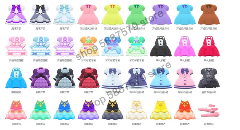 Animal Crossing New Horizons Princess Costume Set 120 Pcs Crown/lolita ...