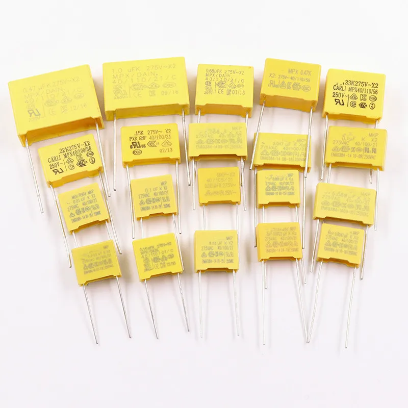 10pcs-275VAC-capacitor-X2-series-0-01UF-2-2UF-Polypropylene-film ...