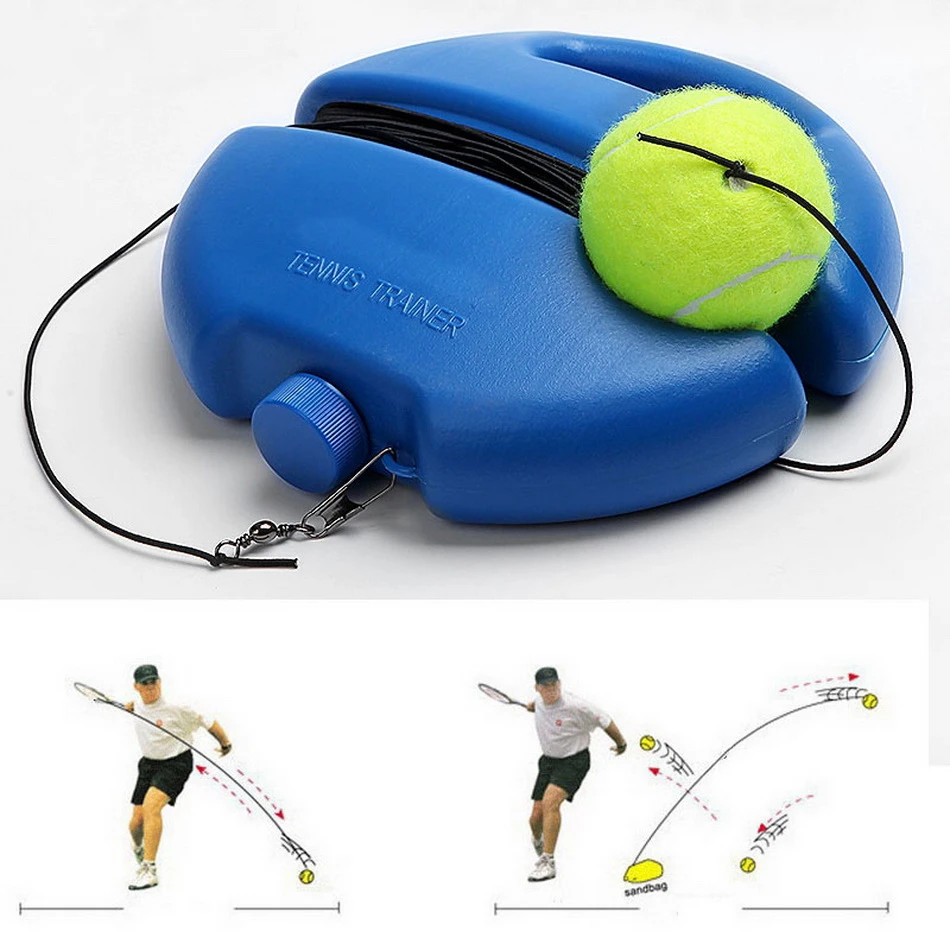 Solo Tennis Trainer Rebound Ball Exercise Tennis Training Machine ...