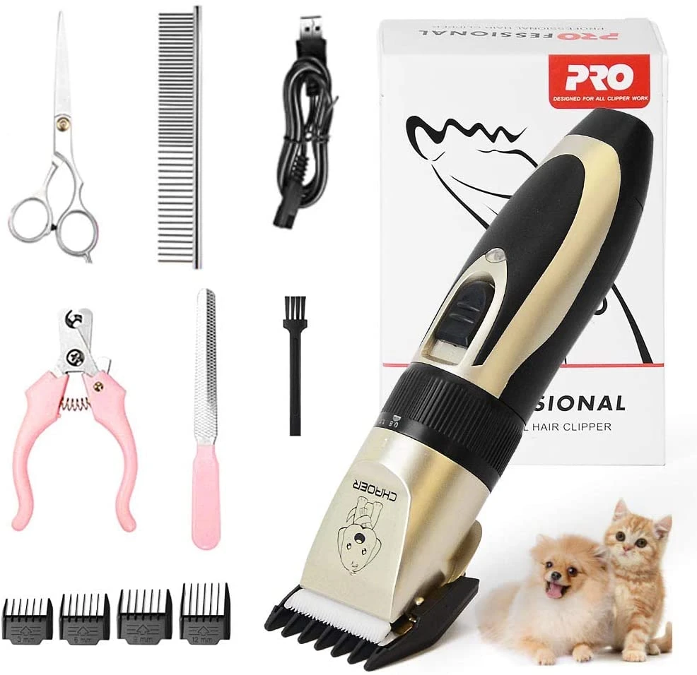Professional Pet Dog Electric Hair Trimmer Animal Grooming Clippers ...