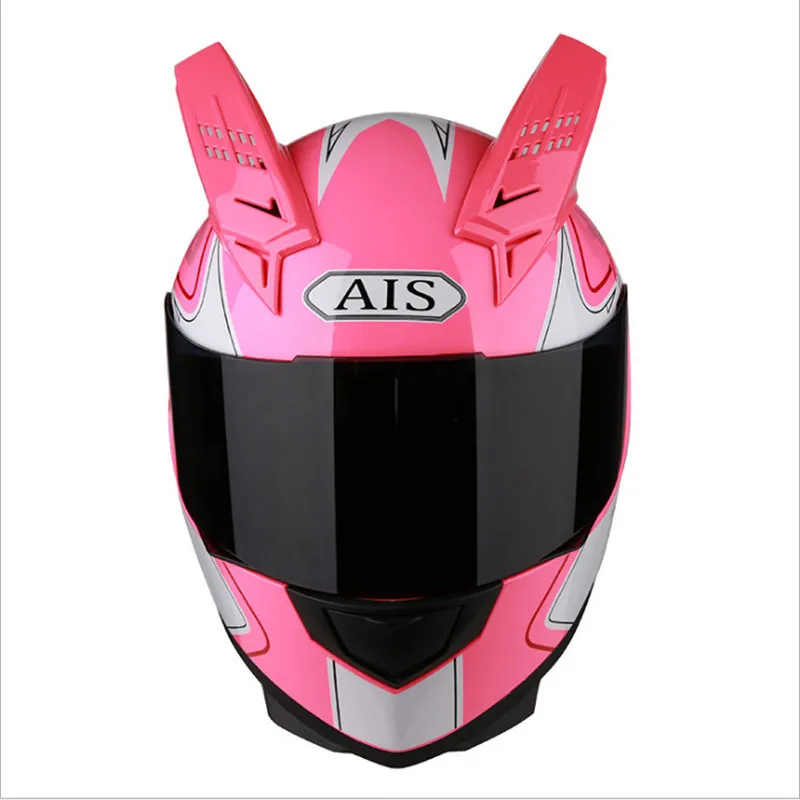 Full Face Motorcycle Helmet Unisex Demon Horns Motorcycle Helmet ...