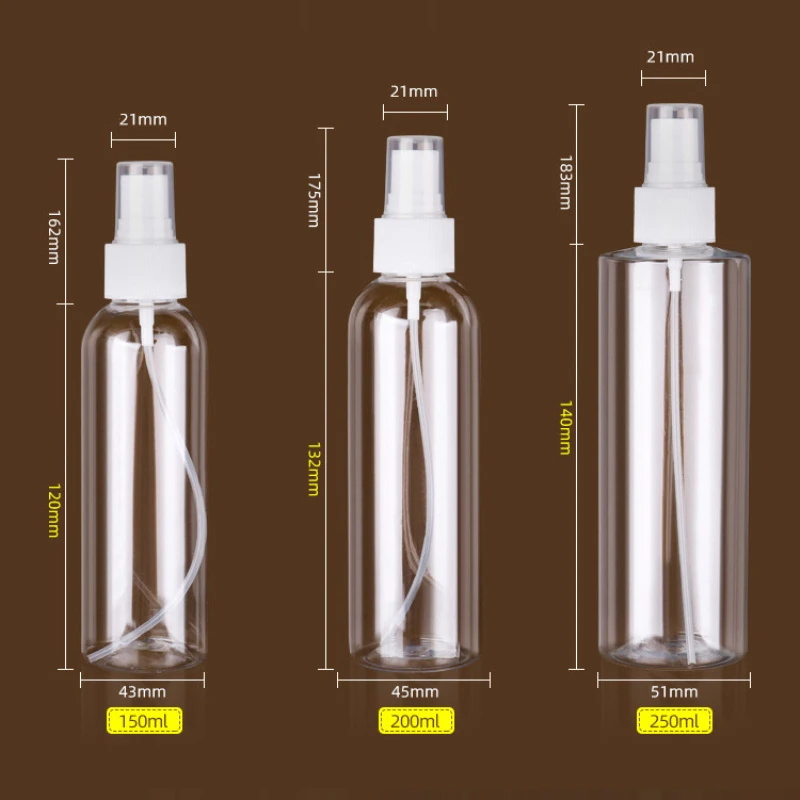 150ml 200ml 250ml Portable Spray Bottle Clear Mini Plastic Bottle Empty ...