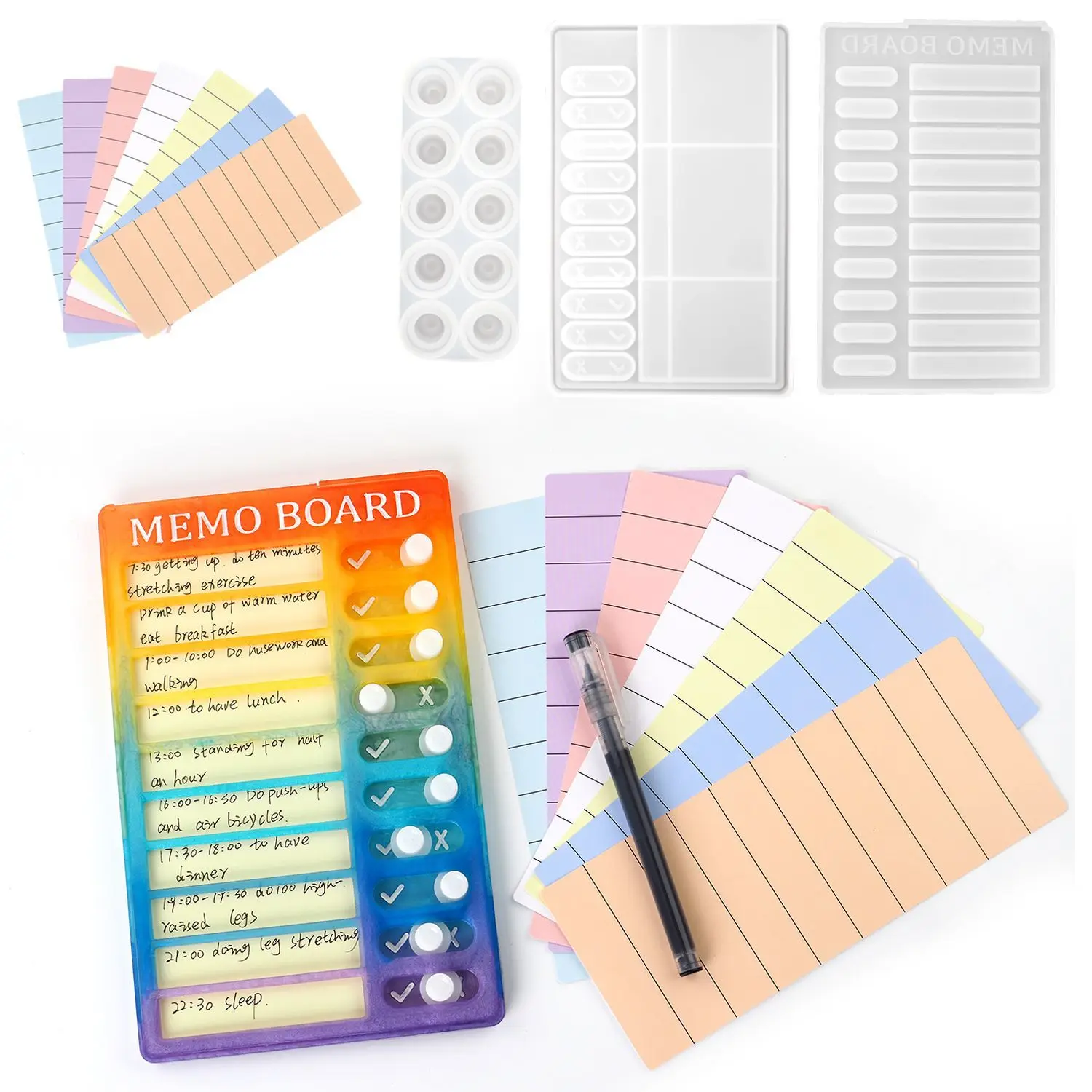DIY Diary Memo Silicone Mold Notepad Crystal Epoxy Resin Mold