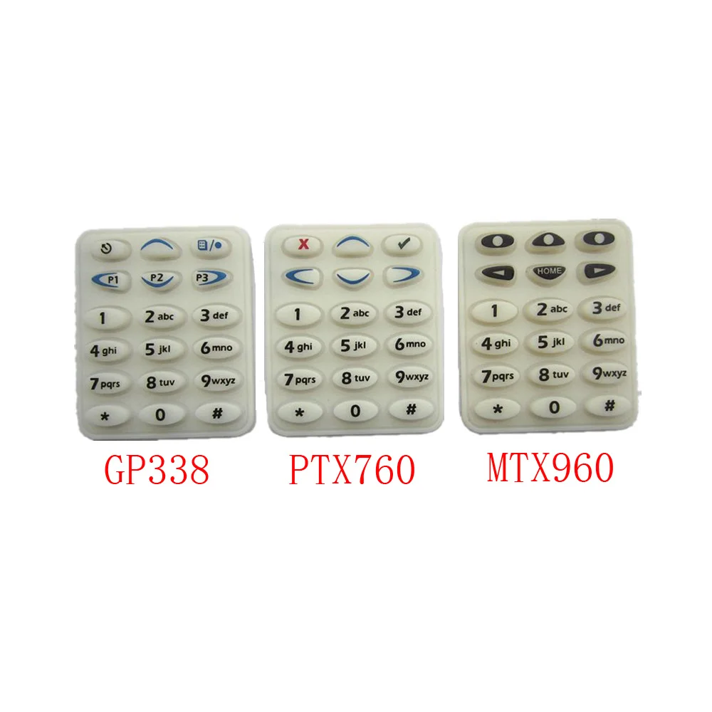 1pcs New Digital Number Key Button Rubber For Motorola GP338 PTX760 ...