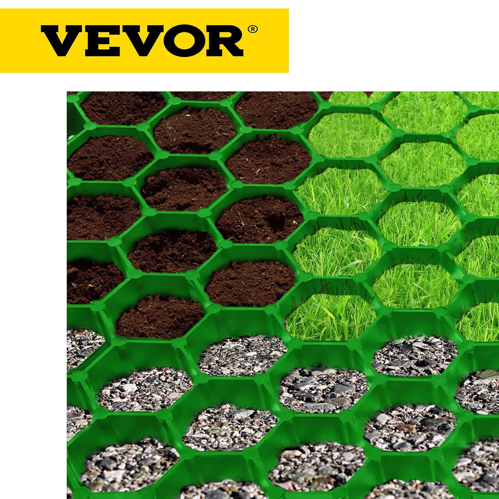 Vevor 4 Piece Permeable Robust Grass Pavers Ground Grid For Grass ...