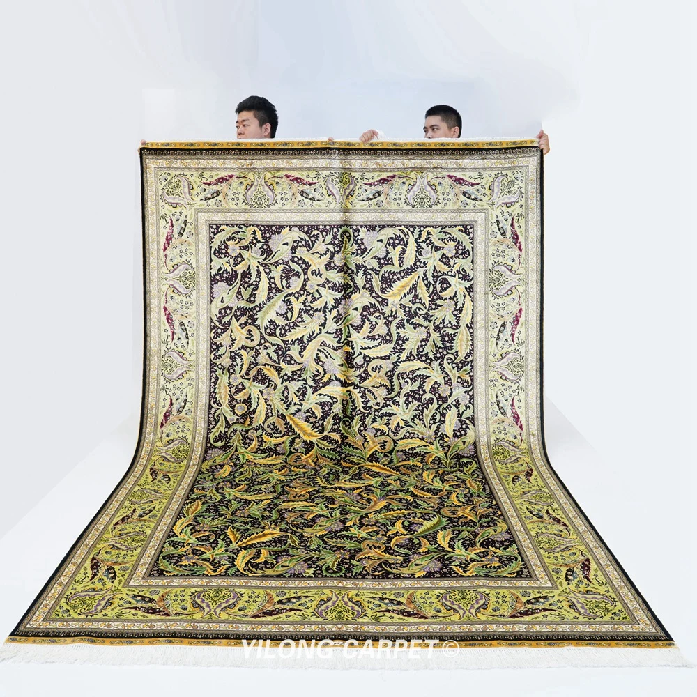 Yilong-6-x9-Vantage-traditional-hereke-carpet-handmade-100-silk-persian ...