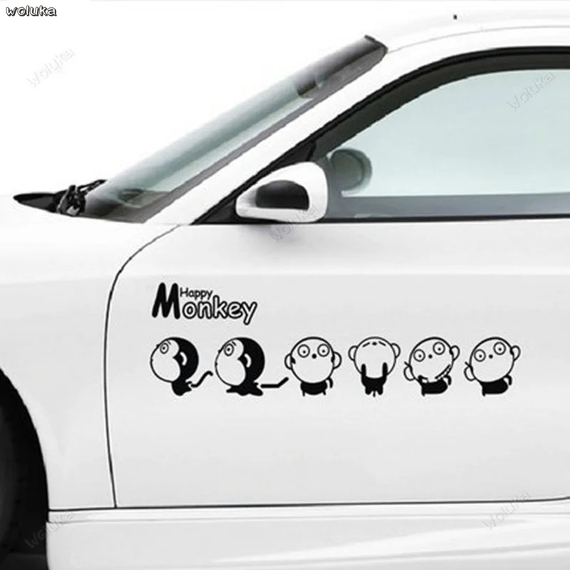 Small Monkey Car Sticker Body Sticker Cute Adorable Personality Cover ...