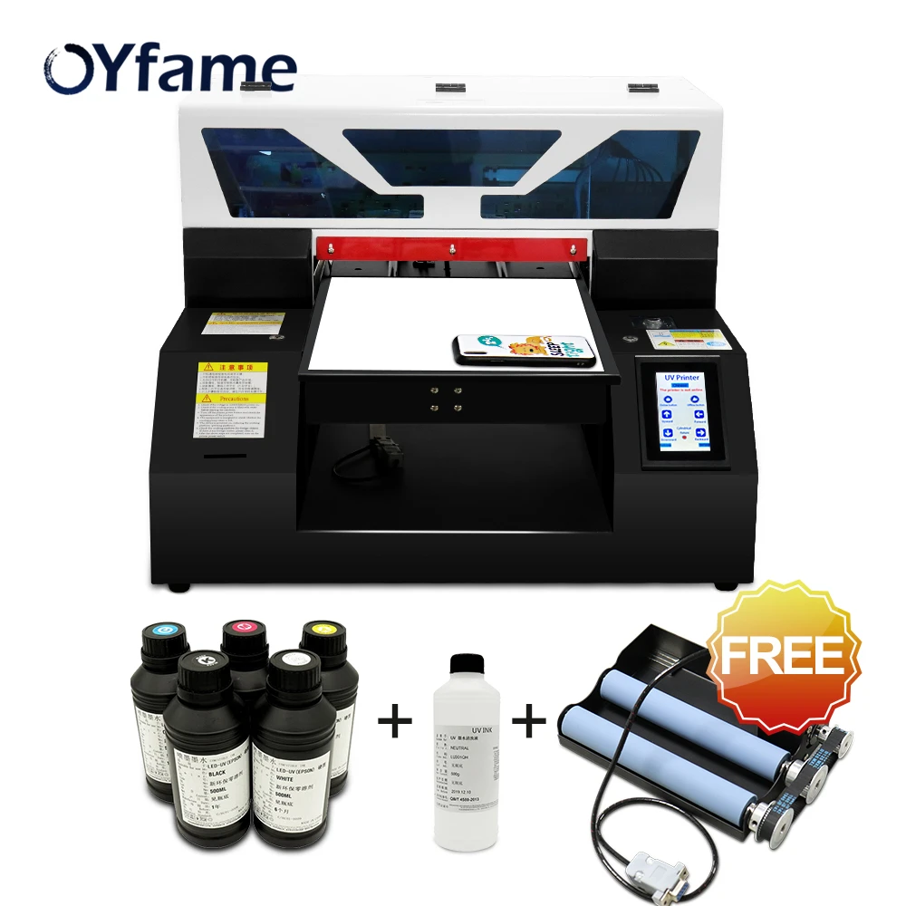 Oyfame A4 Uv Flatbed Printer A4 Uv Printer For Phone Case Metal Acrylic Glass Bottle Led Uv ...