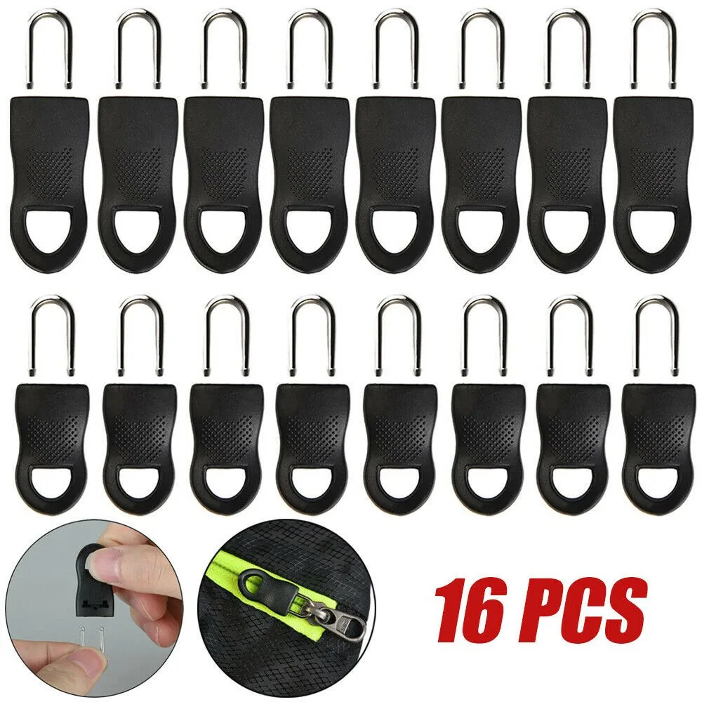 16pcs-Replacement-Zipper-Pull-Puller-End-Fit-Rope-Tag-Clothing-Zip ...