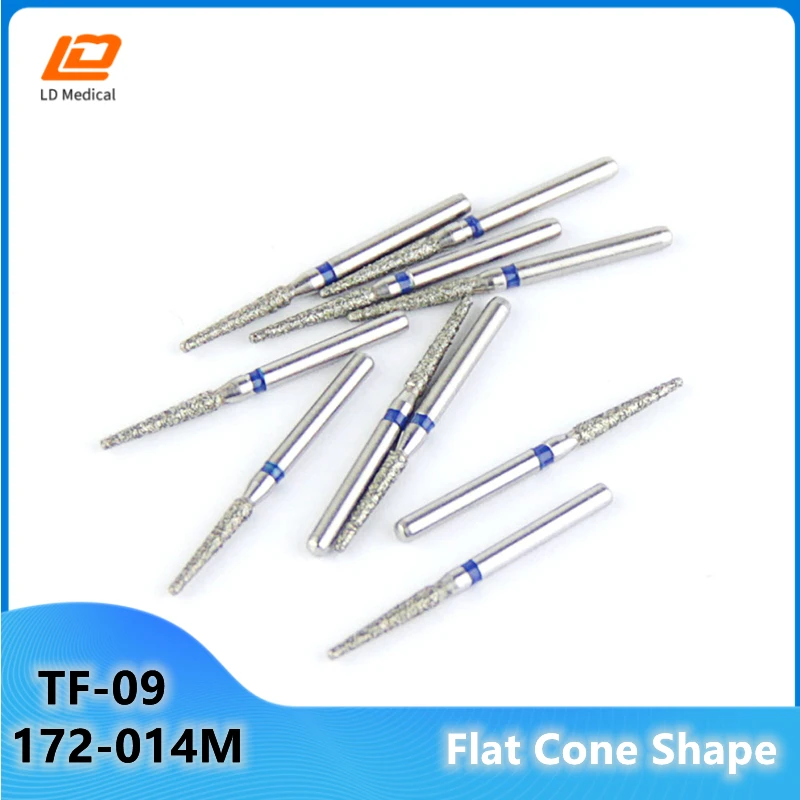 10pcs-set-Dental-Dimond-Burs-TF-09-Blue-Rings-Medium-Dental-Grinding ...