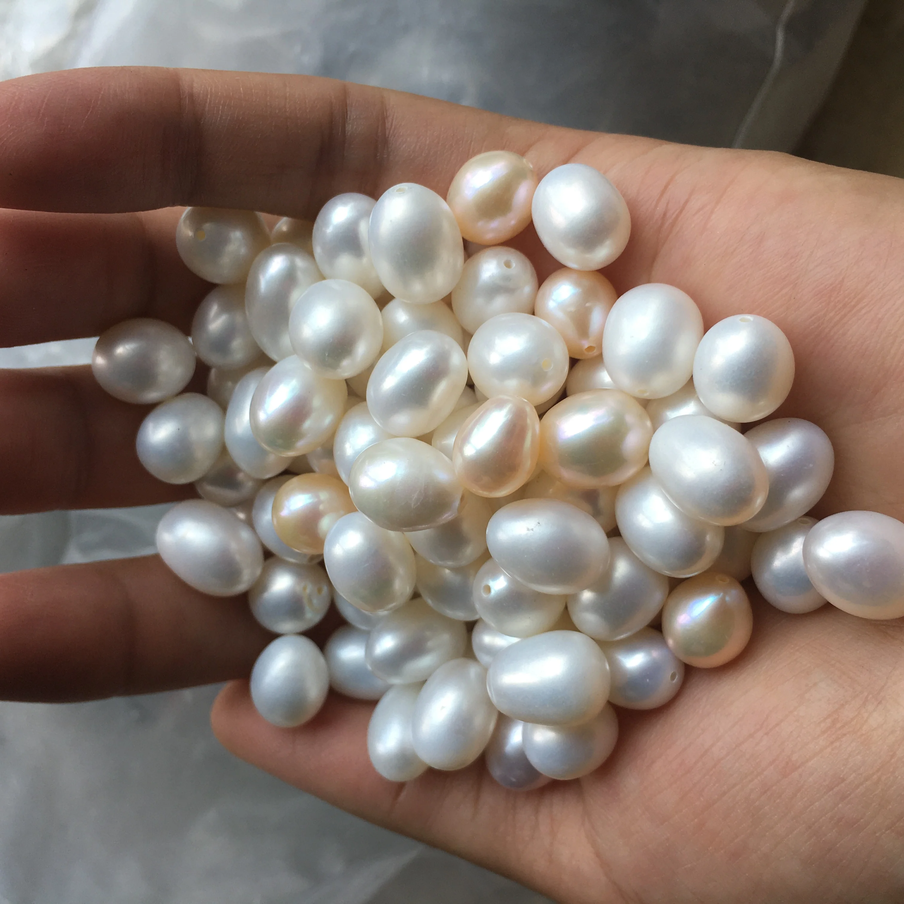 Real genuine Freshwater Rice Pearls Mixed With