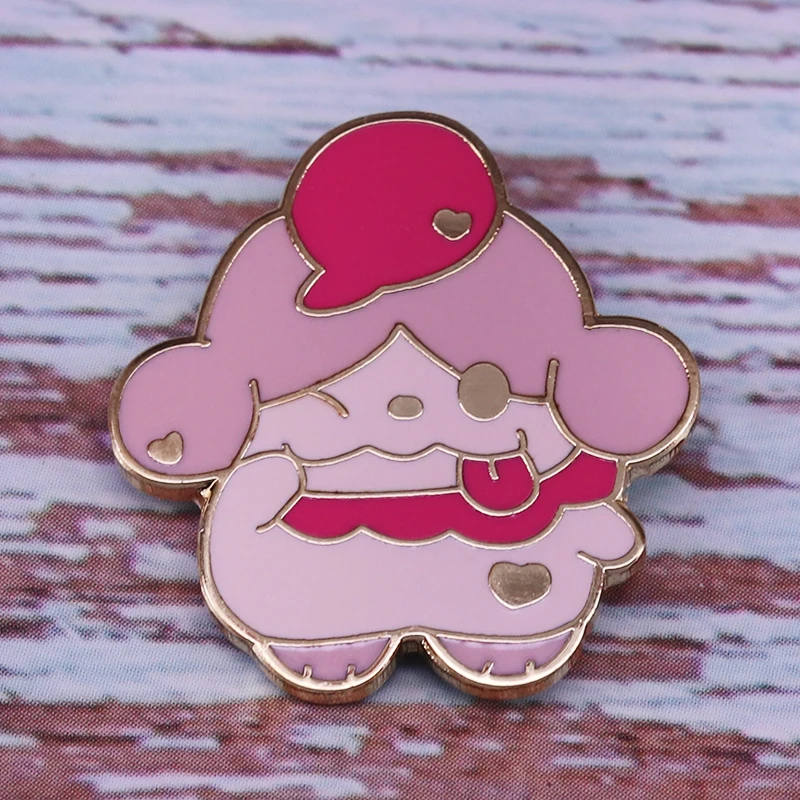 Pink Slurpuff Brooch Wide Smiling Mouth with A Lolling Tongue Badge ...